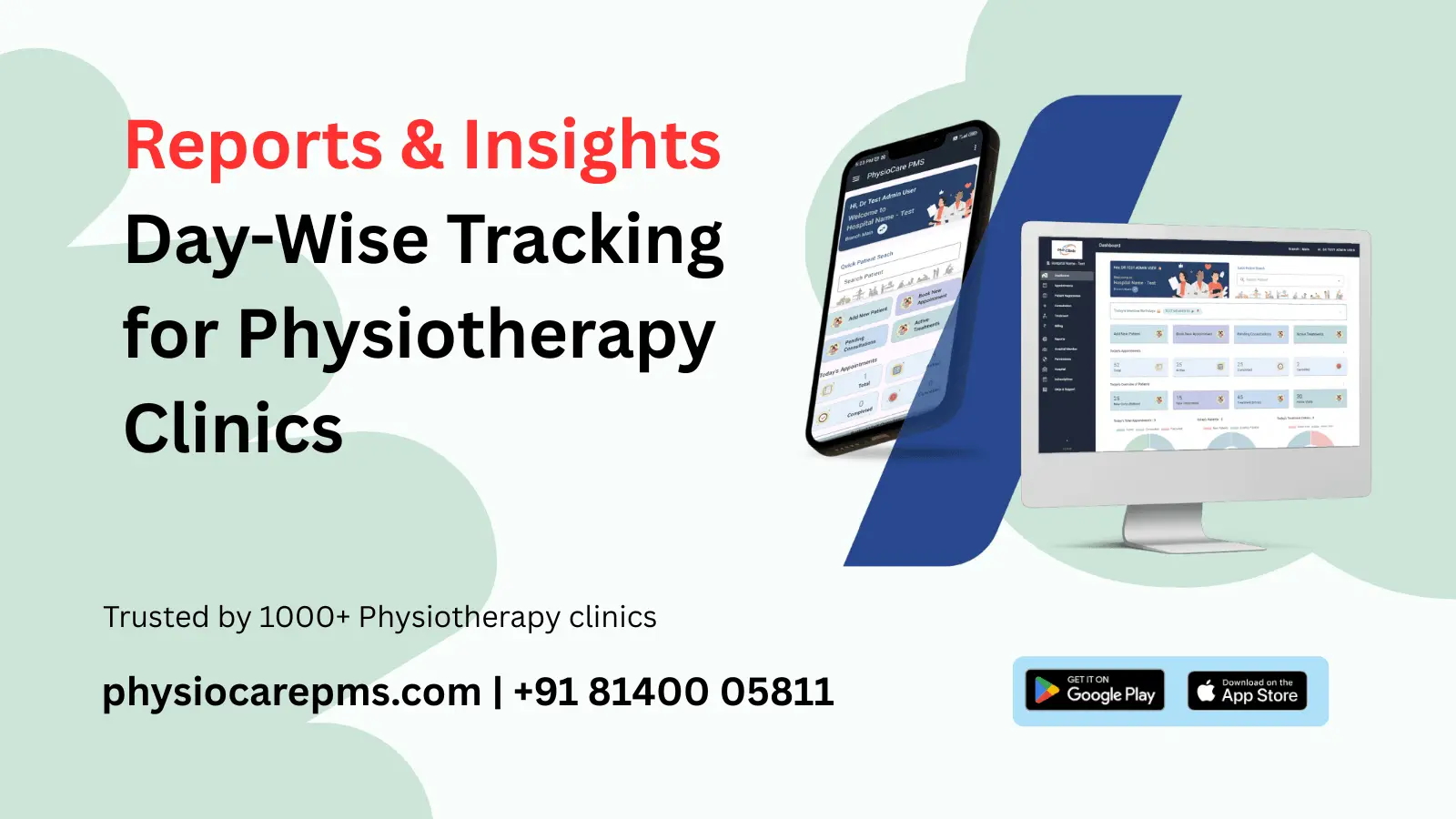 Physiotherapy Reports Software for Clinic Performance | PhysioCare PMS